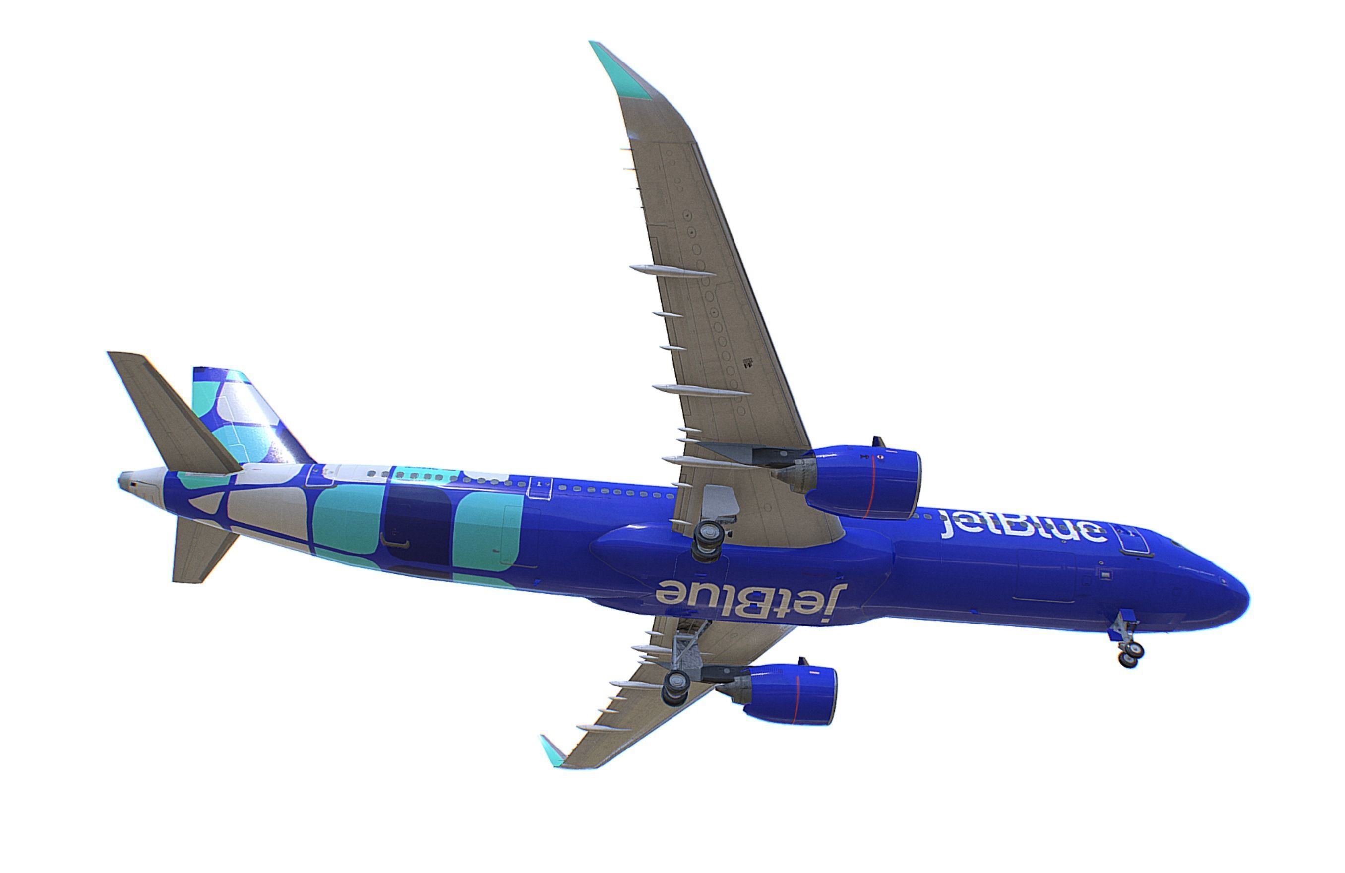 3D model Airbus A321neo jetBlue Airways New Livery VR / AR / low-poly ...