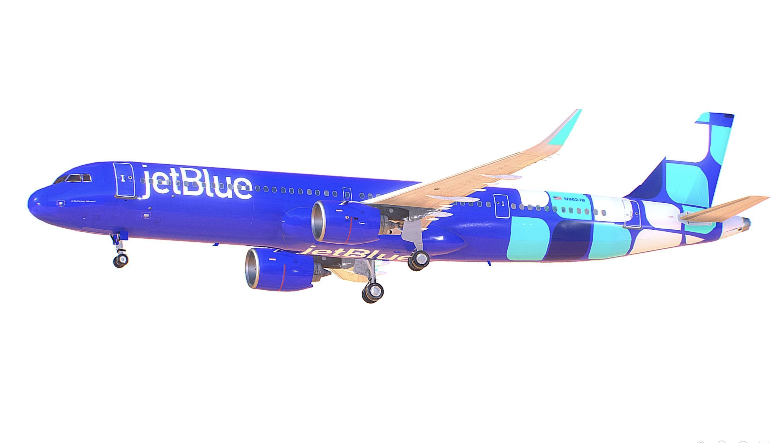 3D model Airbus A321neo jetBlue Airways New Livery VR / AR / low-poly ...