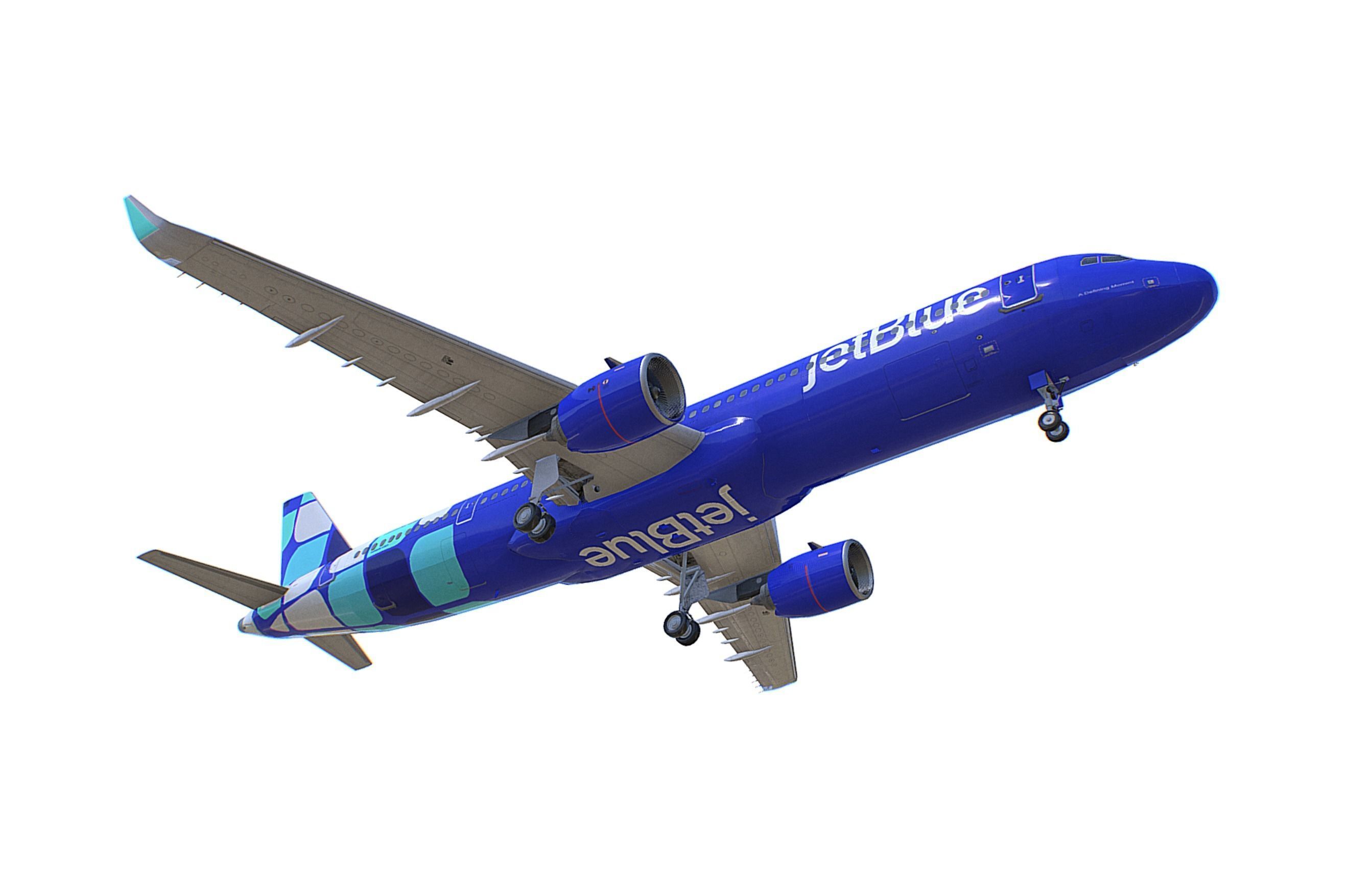 3D model Airbus A321neo jetBlue Airways New Livery VR / AR / low-poly ...