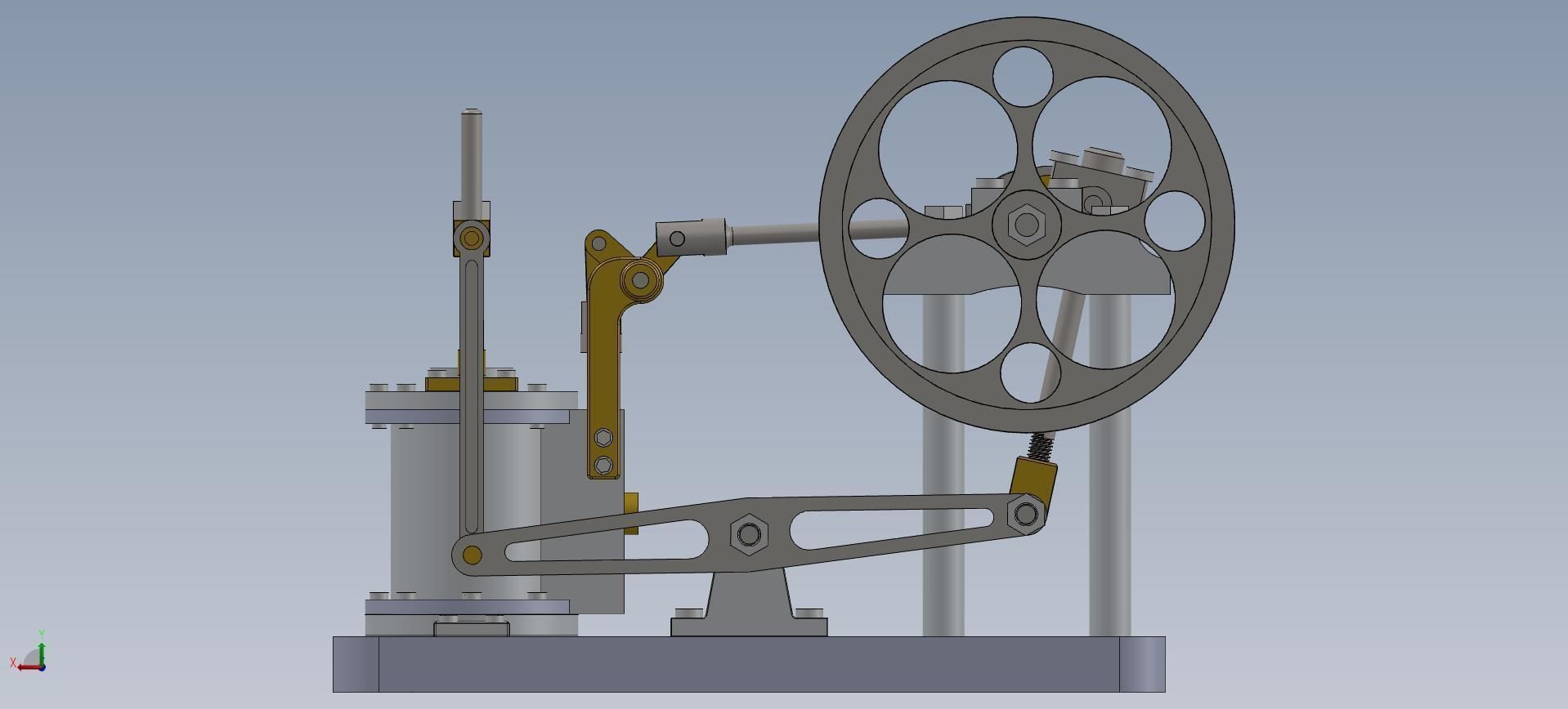 A TWIN CYLINDER SIDE BEAM STEAM ENGINE 3D model | CGTrader