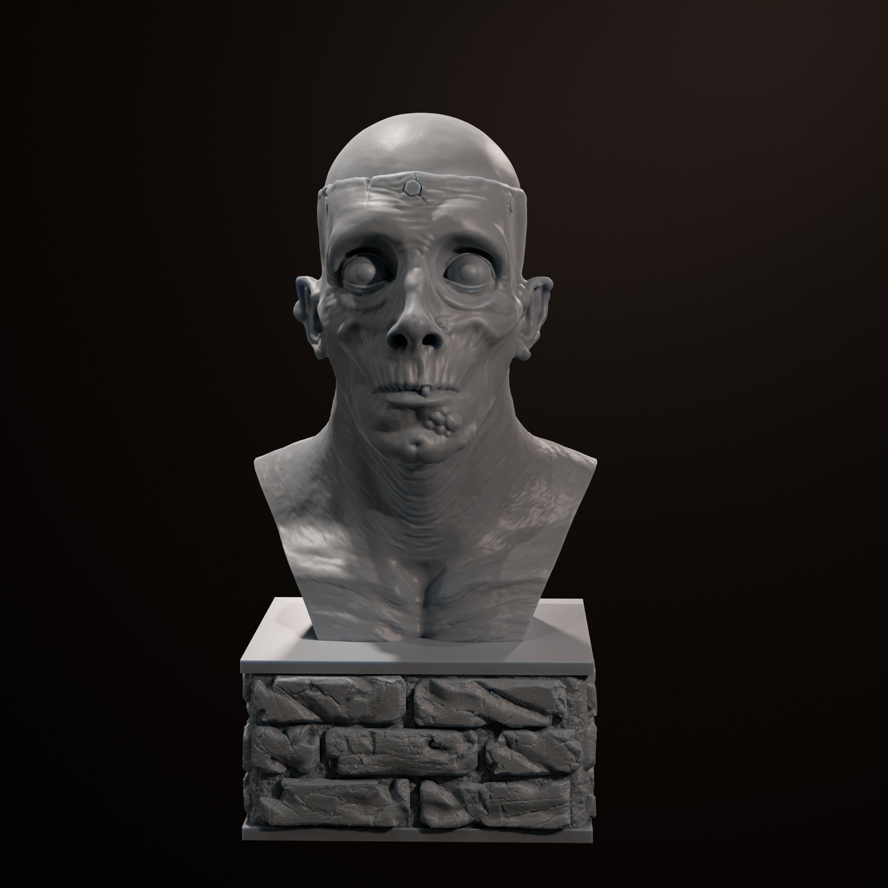 Monster Bust Metal Head Jordu Schell 3D model 3D printable | CGTrader