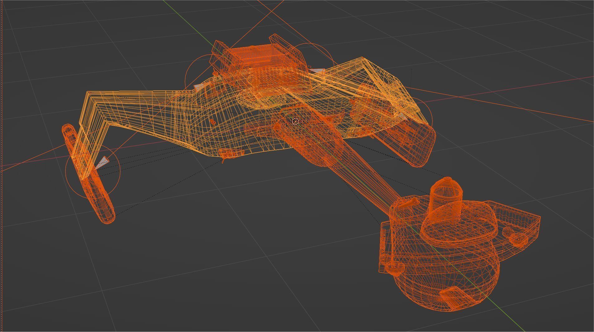 3D model Kling K-Tinga Battlecruiser from Star Trek VR / AR / low-poly ...