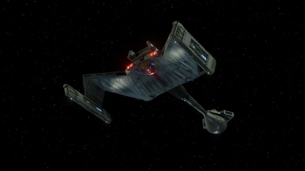 3D model Kling K-Tinga Battlecruiser from Star Trek VR / AR / low-poly ...