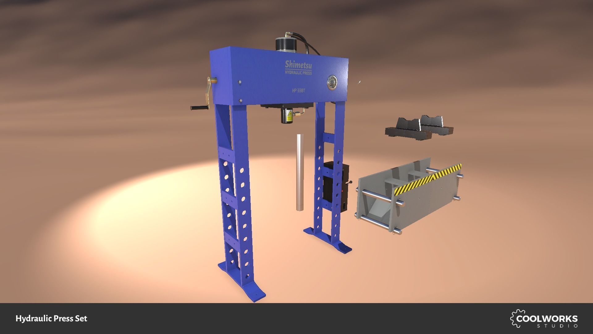3D model Hydraulic Press Set VR / AR / low-poly | CGTrader