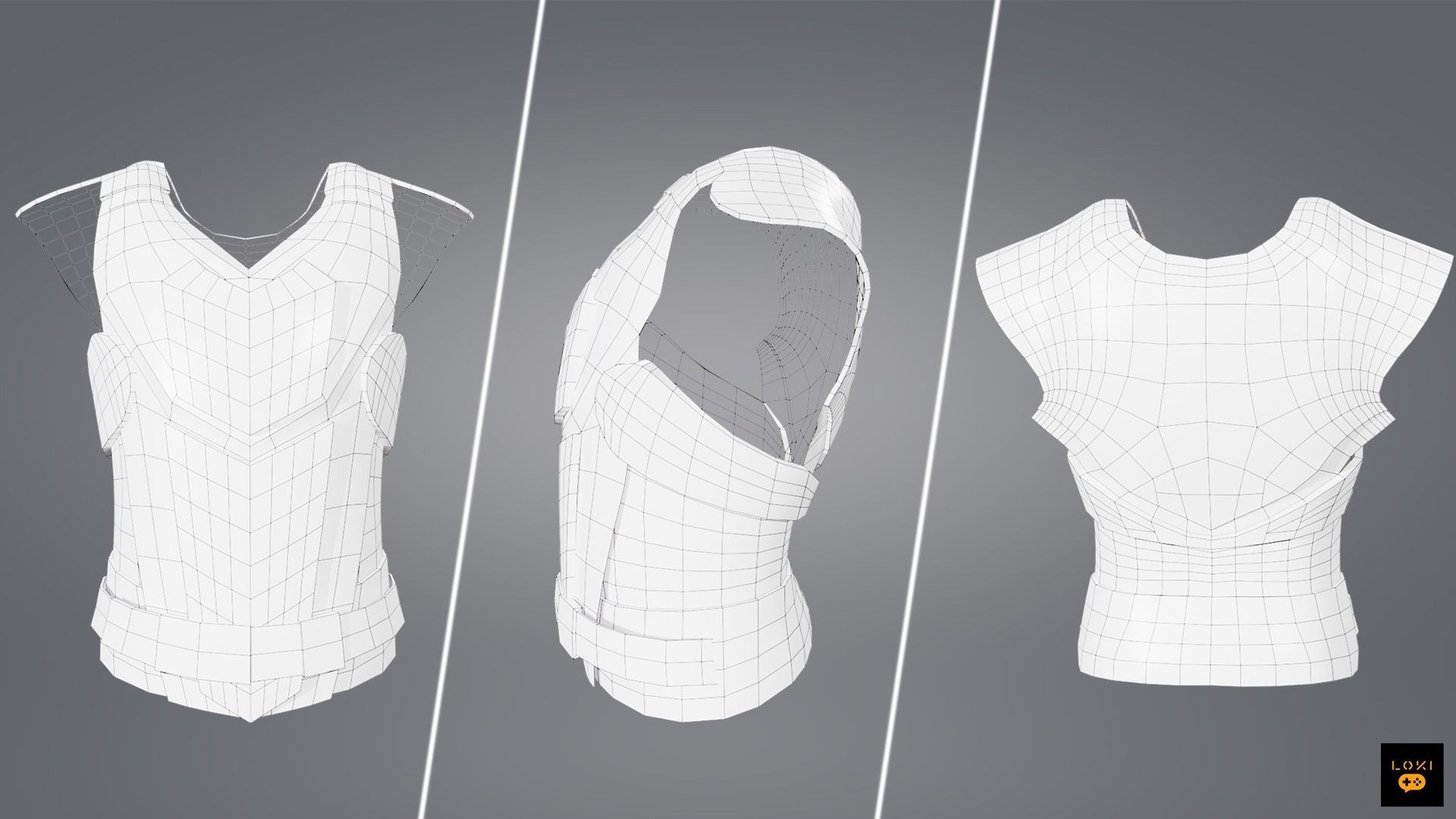 3D model High-Quality 3D Battle Vests and Packs for Characters VR / AR ...