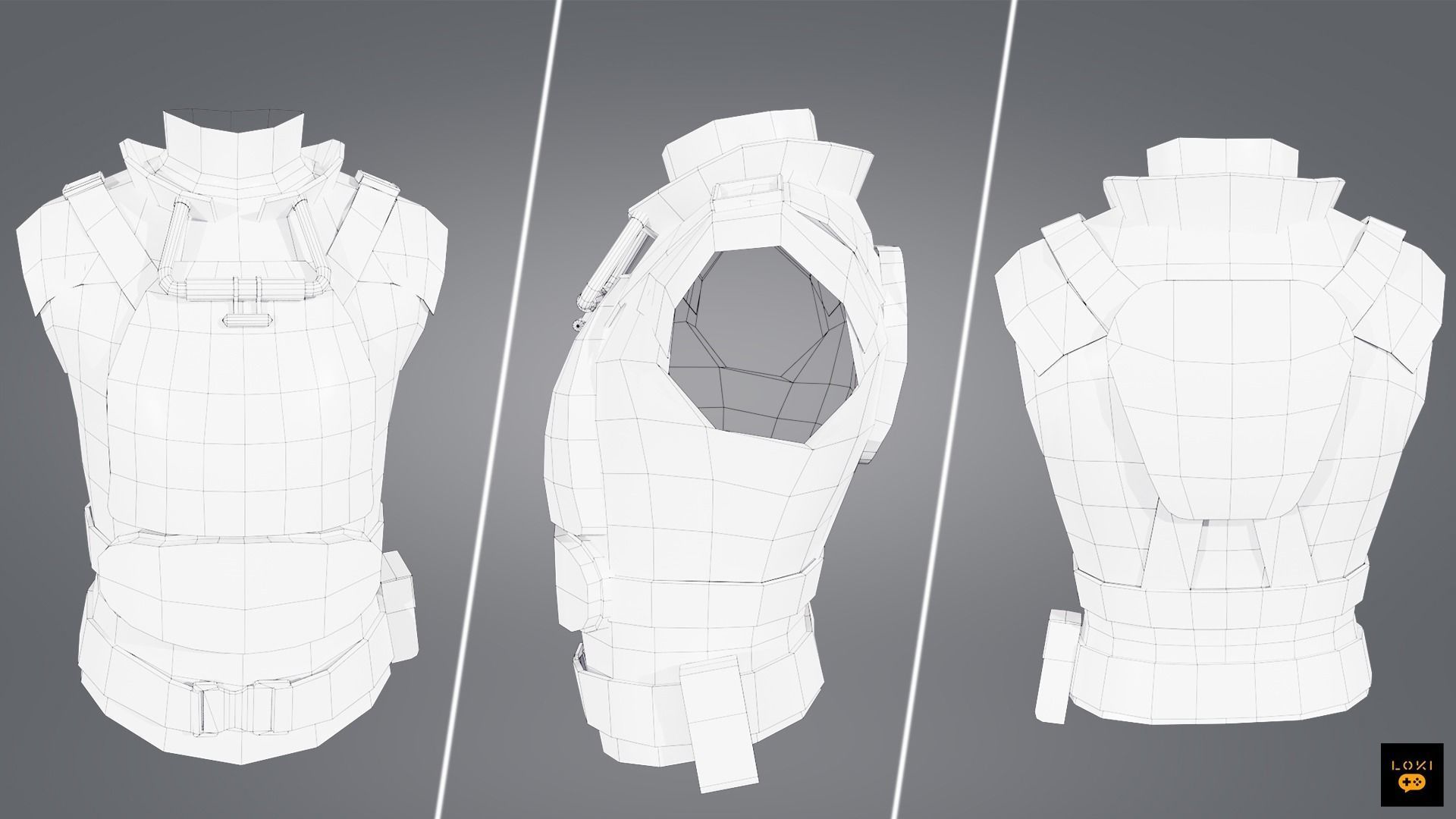 3D model High-Quality 3D Battle Vests and Packs for Characters VR / AR ...