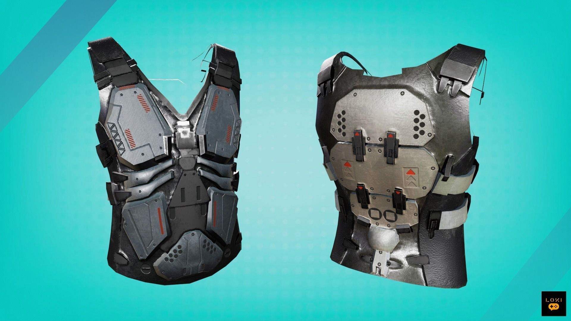 3D model High-Quality 3D Battle Vests and Packs for Characters VR / AR ...