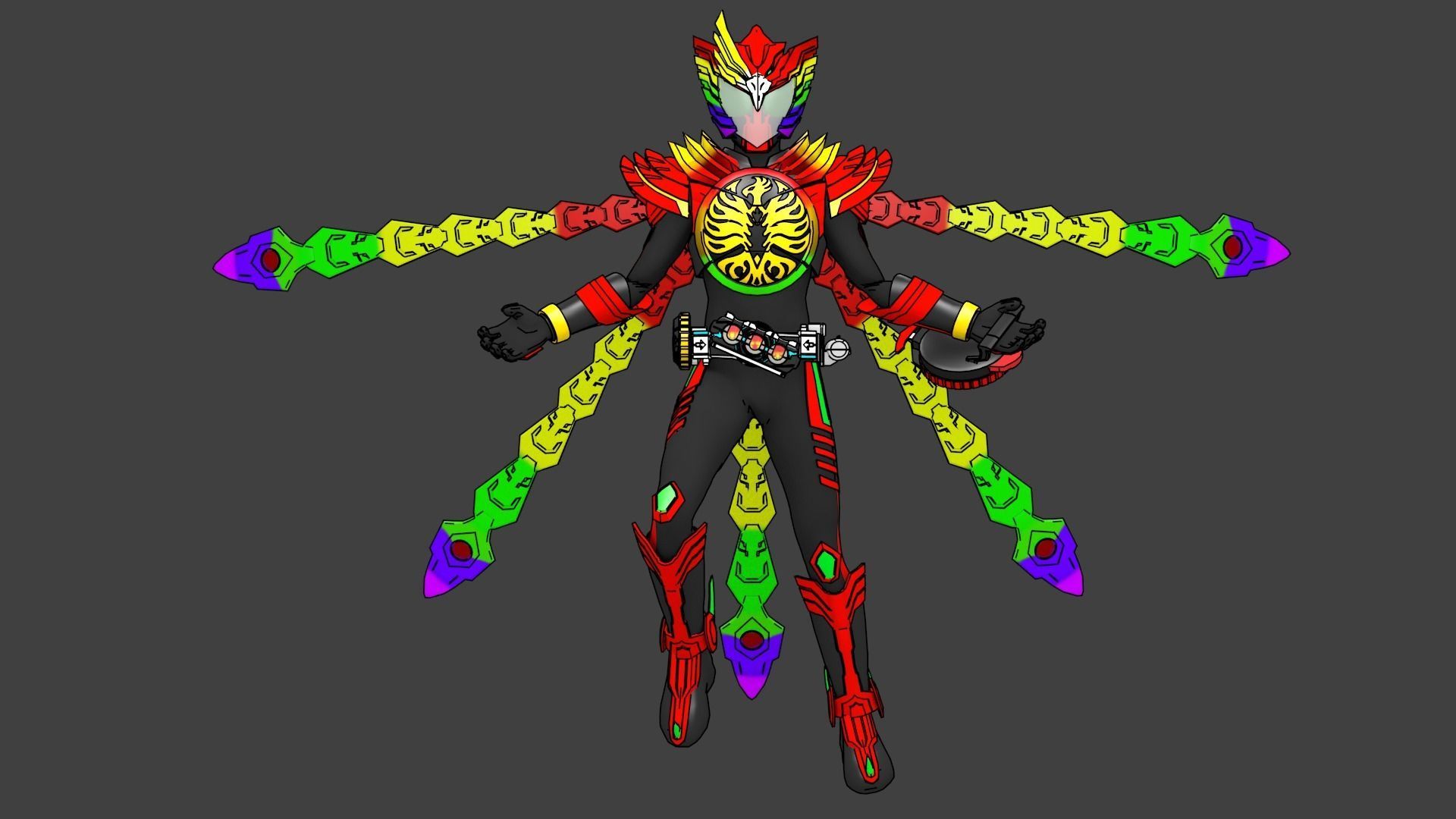 Kamen Rider ooo Eternity 3D model rigged | CGTrader
