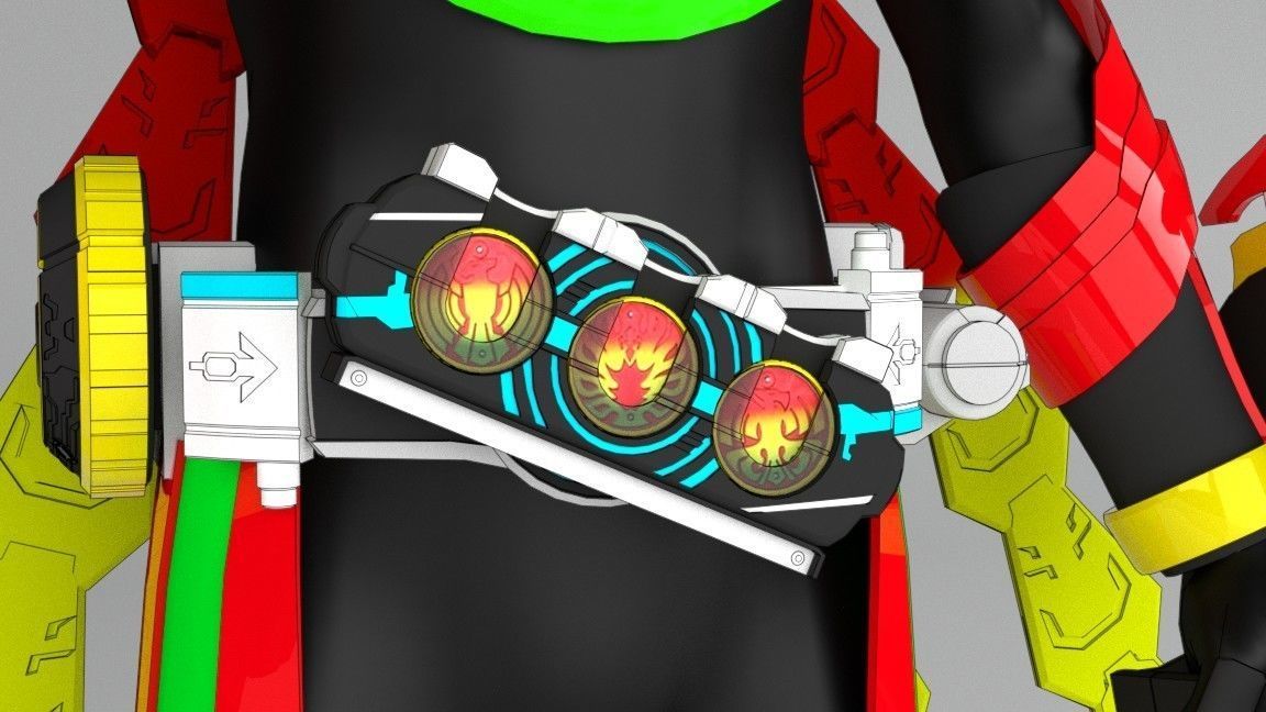 Kamen Rider ooo Eternity 3D model rigged | CGTrader