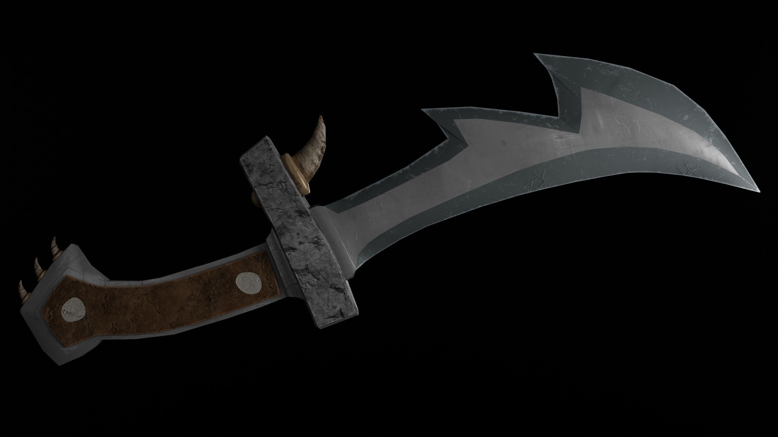 3D model Orc Dagger with Fangs VR / AR / low-poly | CGTrader