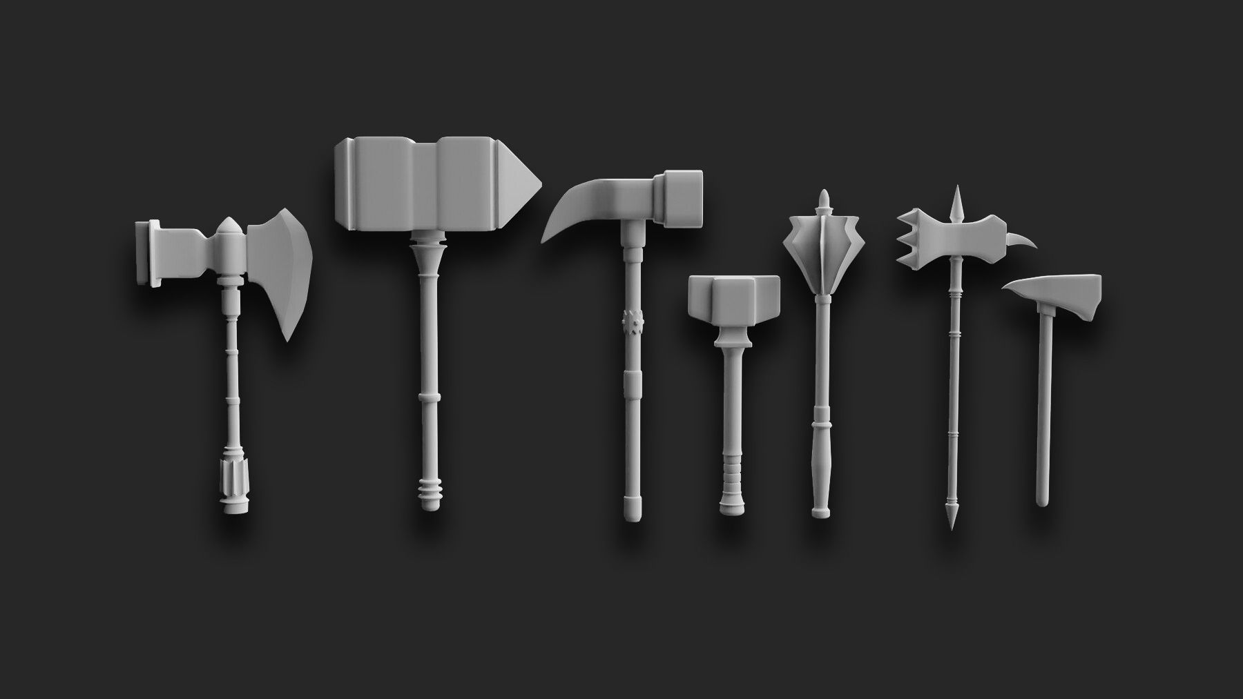3D model 50 Hammer Pack stl fbx obj VR / AR / low-poly | CGTrader