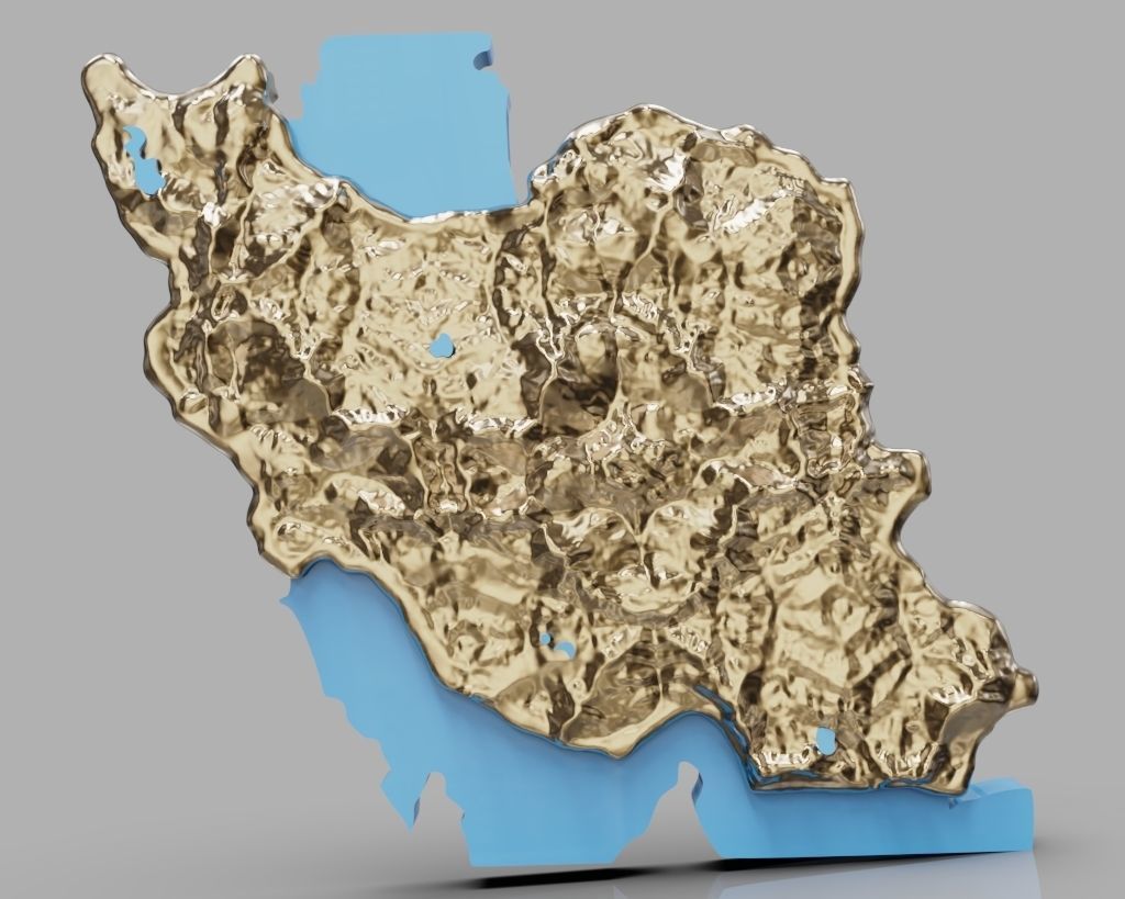 iran map 3D model 3D printable | CGTrader
