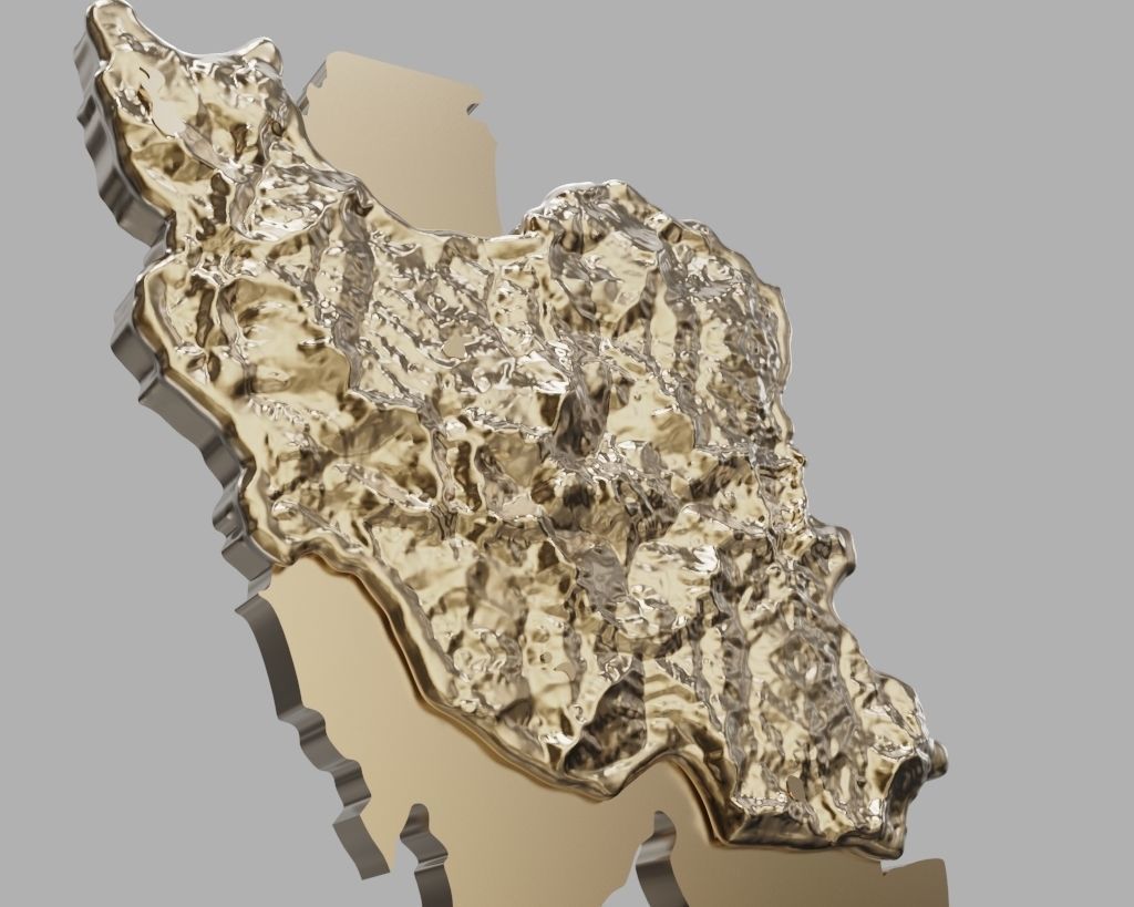 iran map 3D model 3D printable | CGTrader