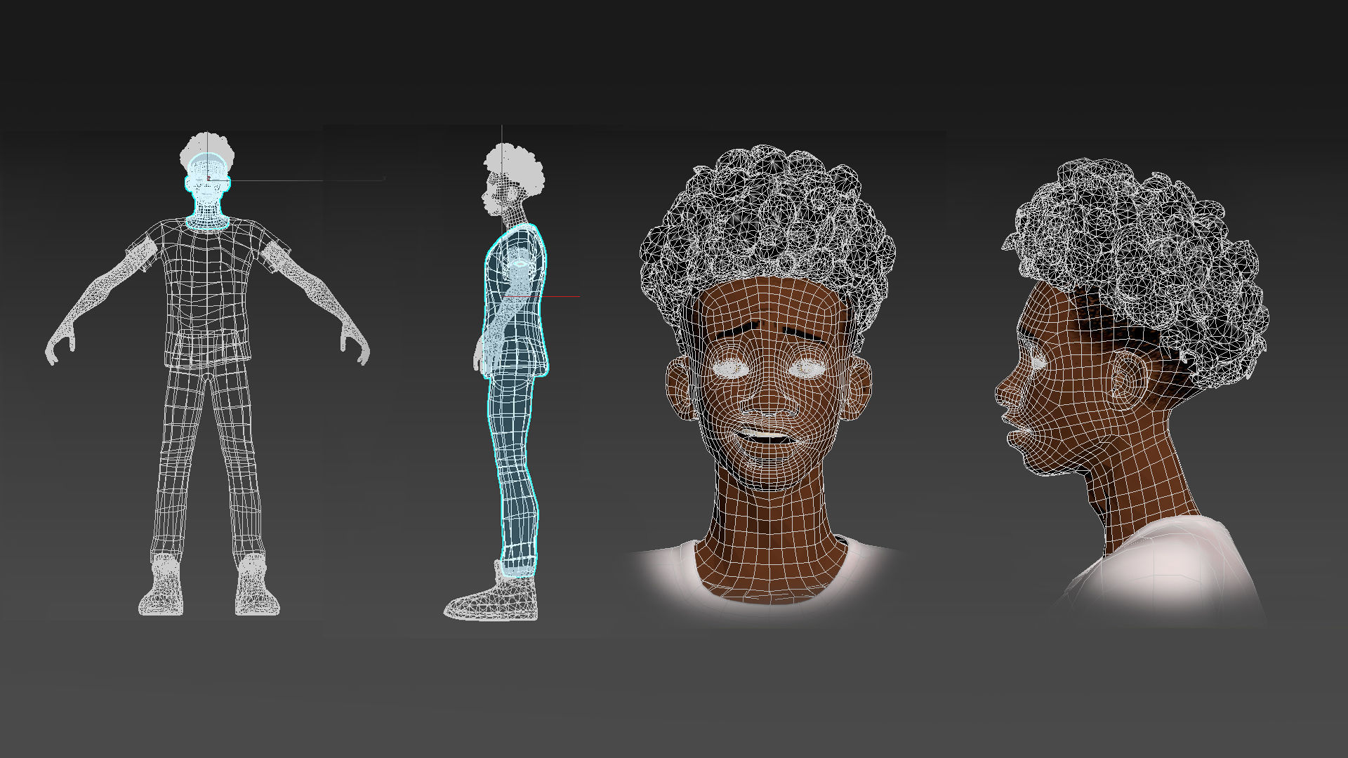 3D model Miles Morales collection ragged morphed animated VR / AR / low ...