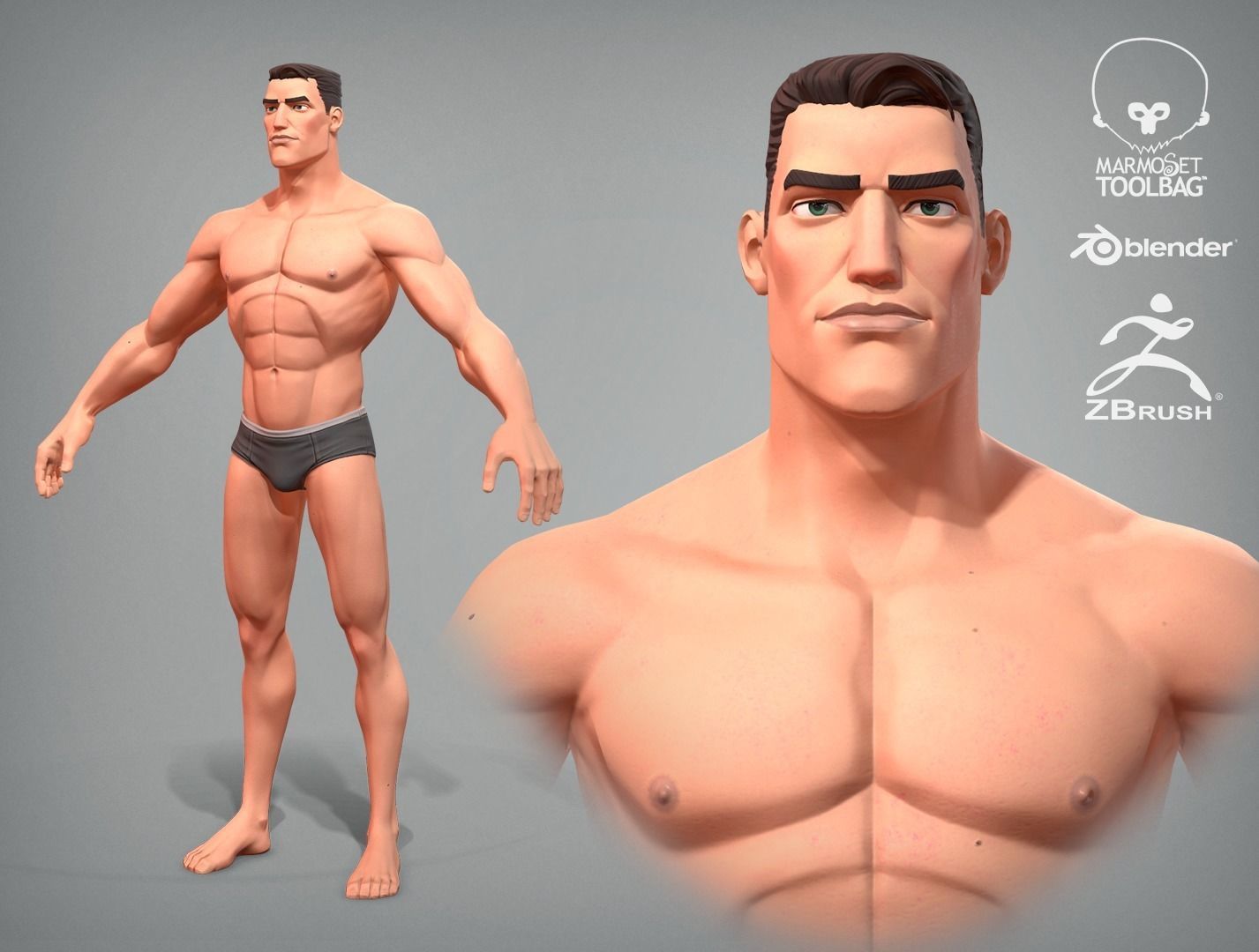 3d Model Cartoon Male Character Stan Game Ready Vr Ar Low Poly Cgtrader 