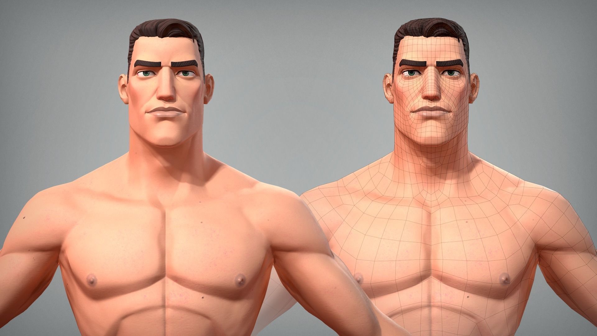 3D model Cartoon male character Stan game ready VR / AR / low-poly ...