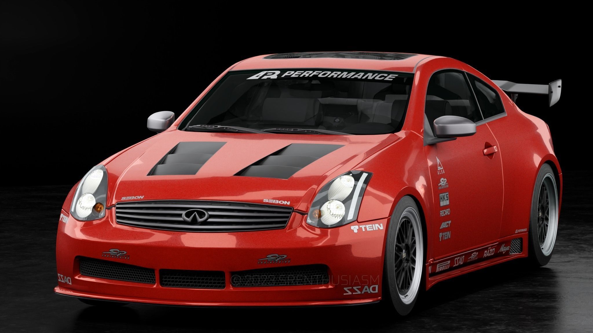 Infiniti G35 Coupe APR Edition Widebody Kit 3D model | CGTrader