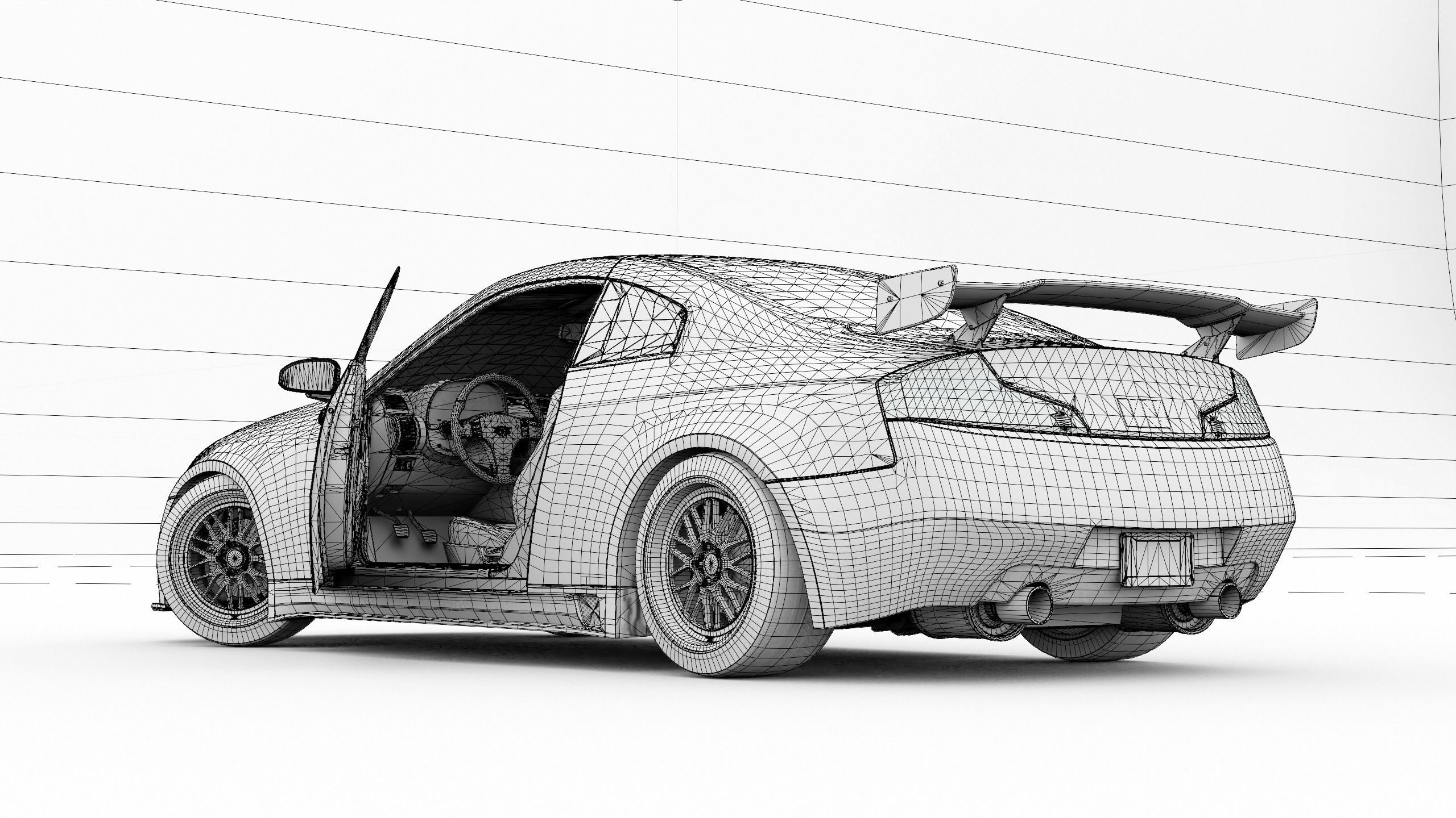 Infiniti G35 Coupe APR Edition Widebody Kit 3D model | CGTrader