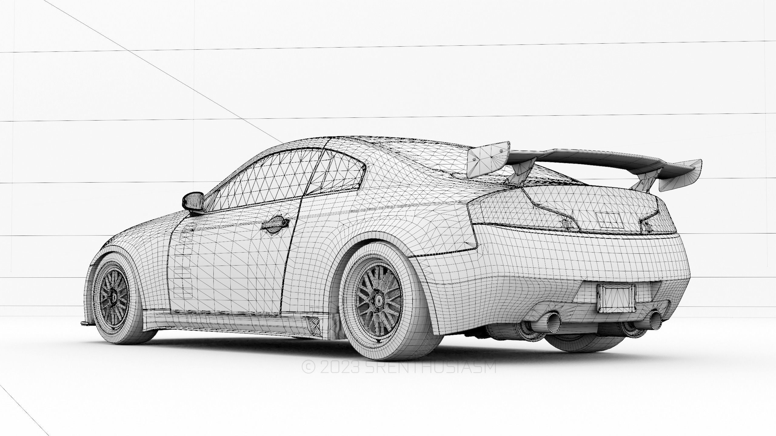 Infiniti G35 Coupe APR Edition Widebody Kit 3D model | CGTrader
