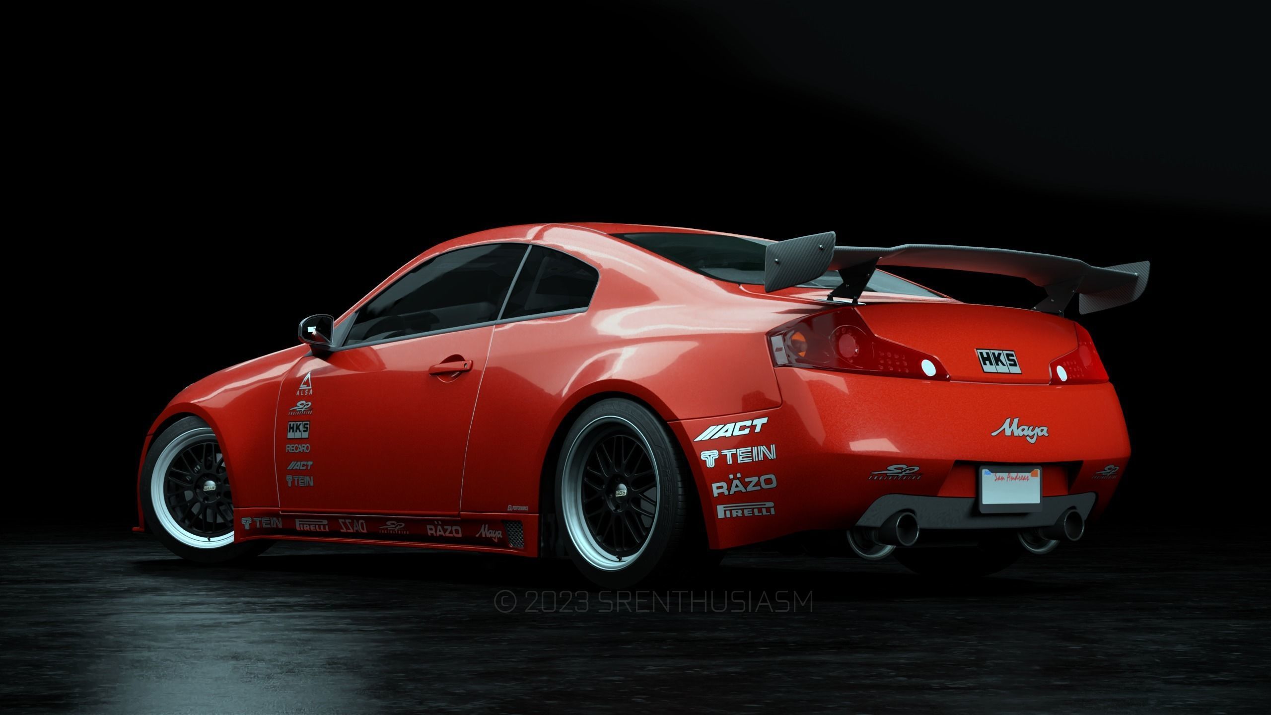 Infiniti G35 Coupe APR Edition Widebody Kit 3D model | CGTrader