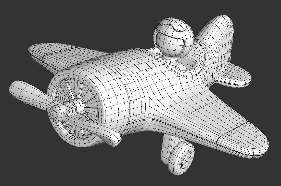 Plastic toy plane 3D model | CGTrader