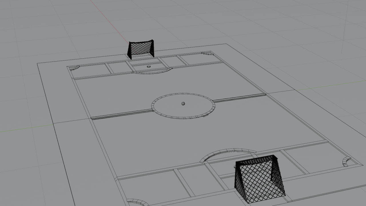 American Mini football field 3d model 3D model | CGTrader
