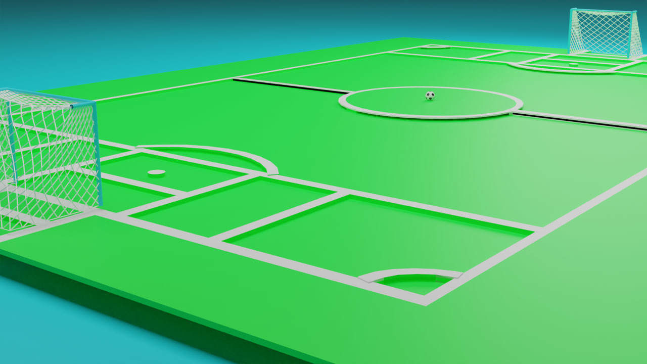 American Mini football field 3d model 3D model | CGTrader