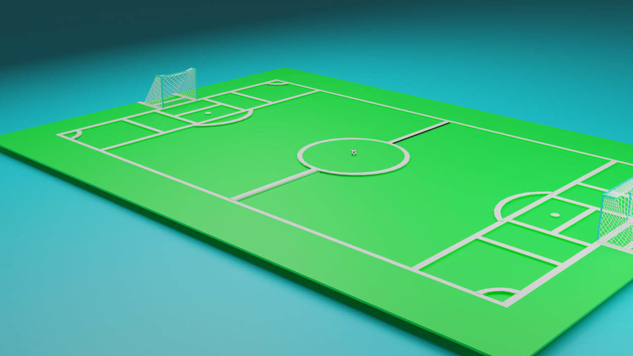 American Mini football field 3d model 3D model | CGTrader