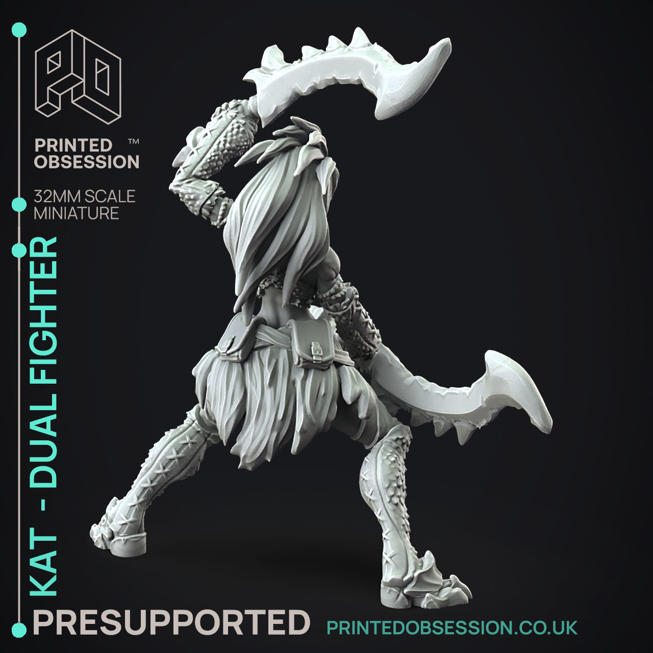 Kat - 3D Printable TTRPG - PRESUPPORTED - 32mm Scale 3D model 3D ...