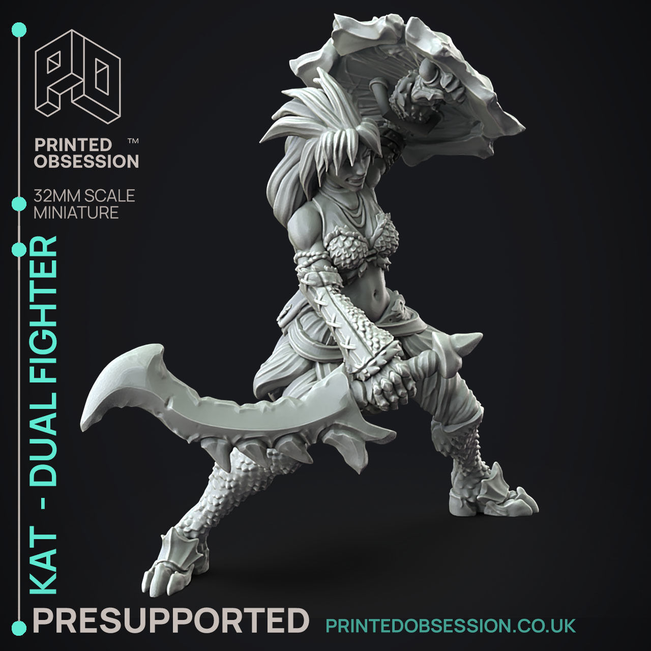 Kat - 3D Printable TTRPG - PRESUPPORTED - 32mm Scale 3D model 3D ...