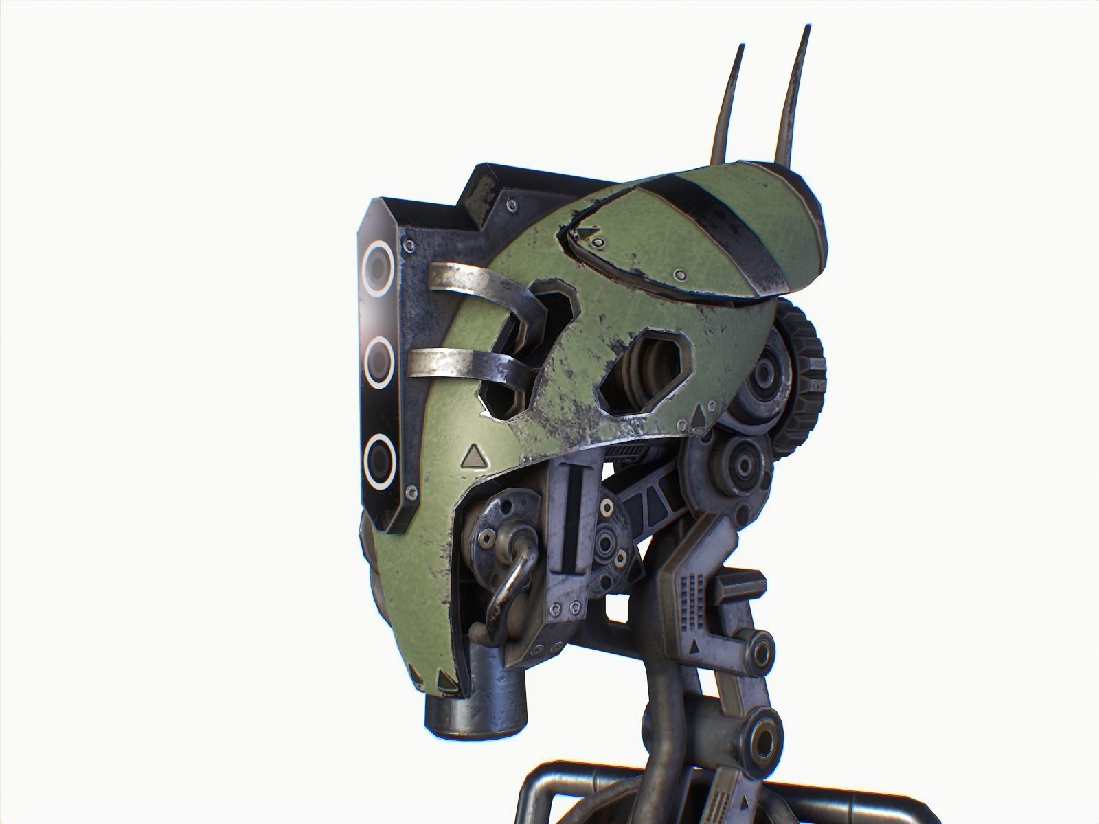 3D model Scout robot character Unity UE gameready lowpoly model VR / AR ...