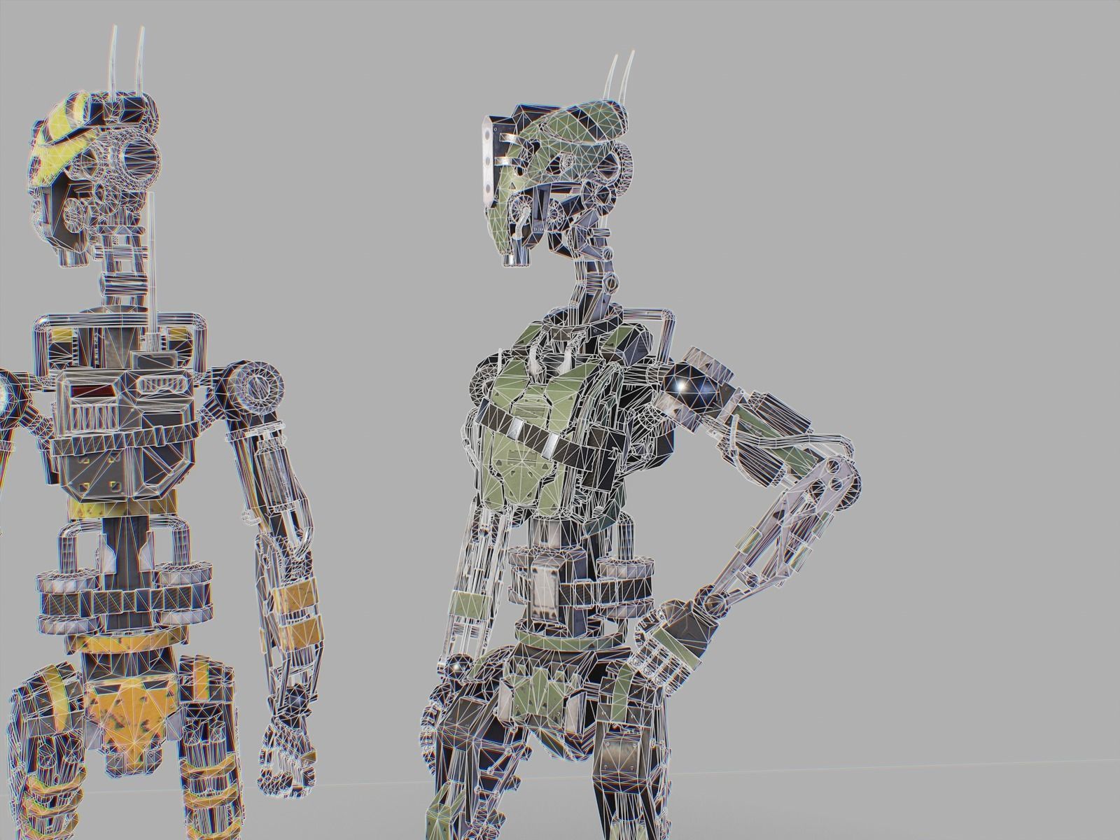 3D model Scout robot character Unity UE gameready lowpoly model VR / AR ...