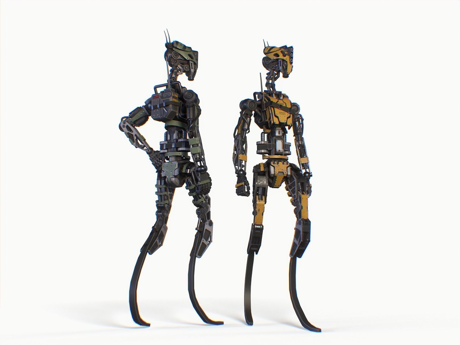 3D model Scout robot character Unity UE gameready lowpoly model VR / AR ...