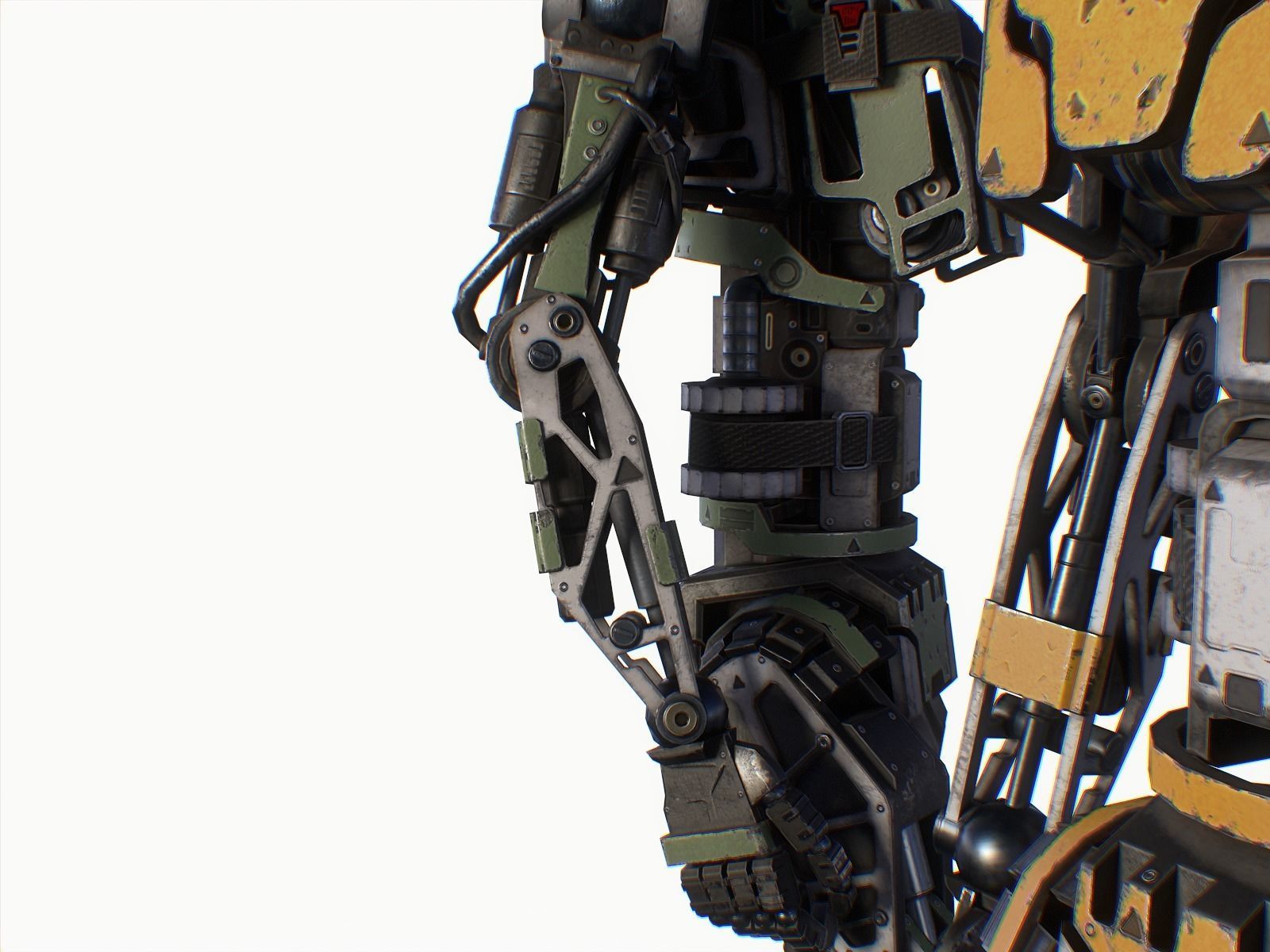 3D model Scout robot character Unity UE gameready lowpoly model VR / AR ...