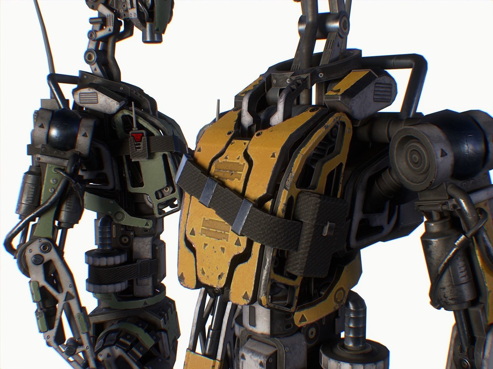 3D model Scout robot character Unity UE gameready lowpoly model VR / AR ...