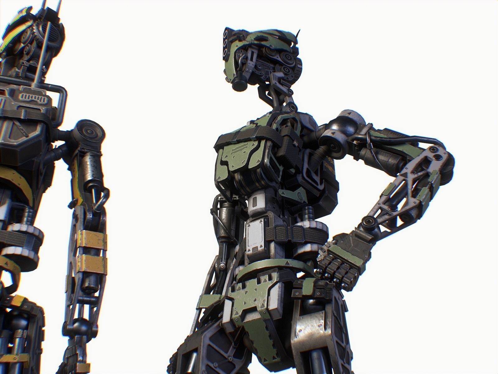 3D model Scout robot character Unity UE gameready lowpoly model VR / AR ...