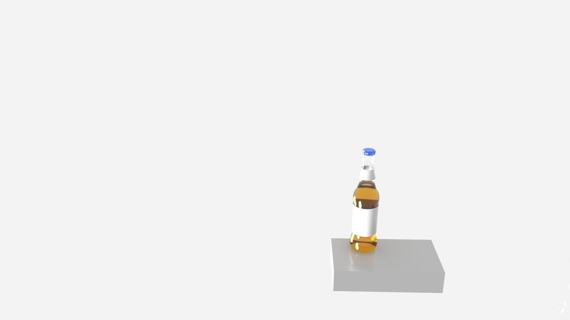 Malt Glass Bottle free 3D model | CGTrader