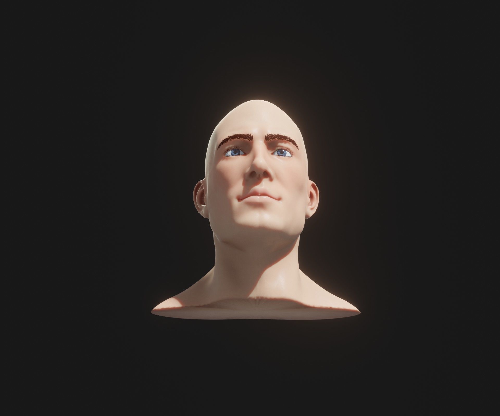 3d Model Realistic Male Head 3d Model Animated With Facial Expressions Vr Ar Low Poly Rigged