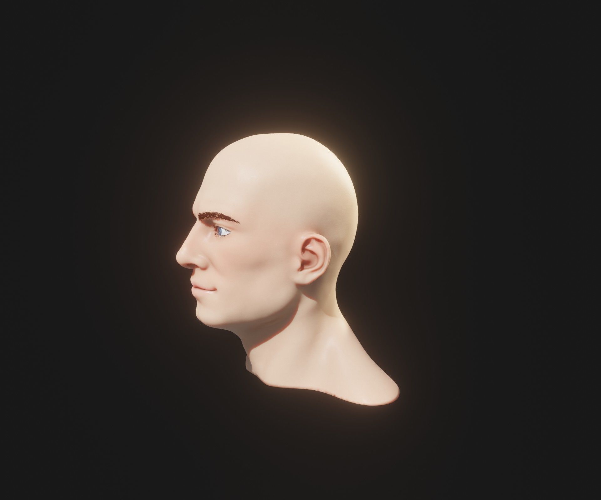 3D model Realistic Male Head 3D Model Animated with Facial Expressions ...