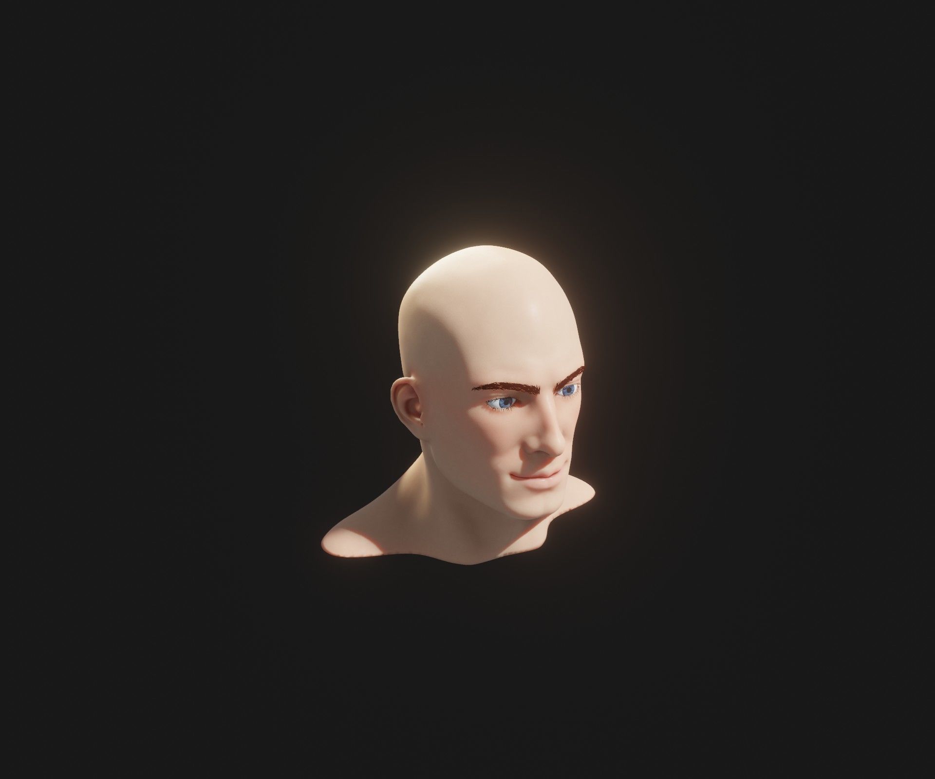 3D model Realistic Male Head 3D Model Animated with Facial Expressions ...