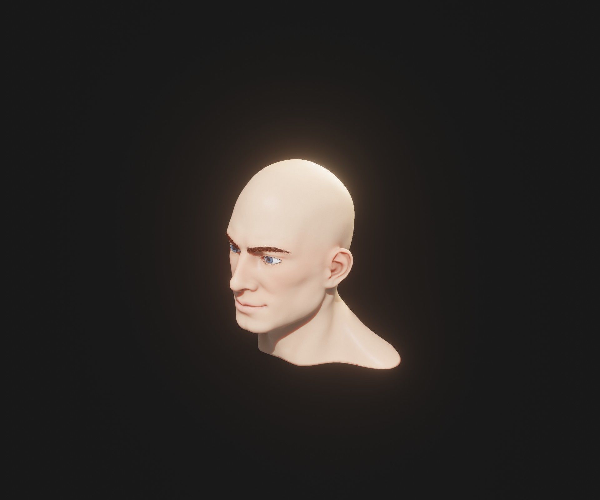 3D model Realistic Male Head 3D Model Animated with Facial Expressions ...