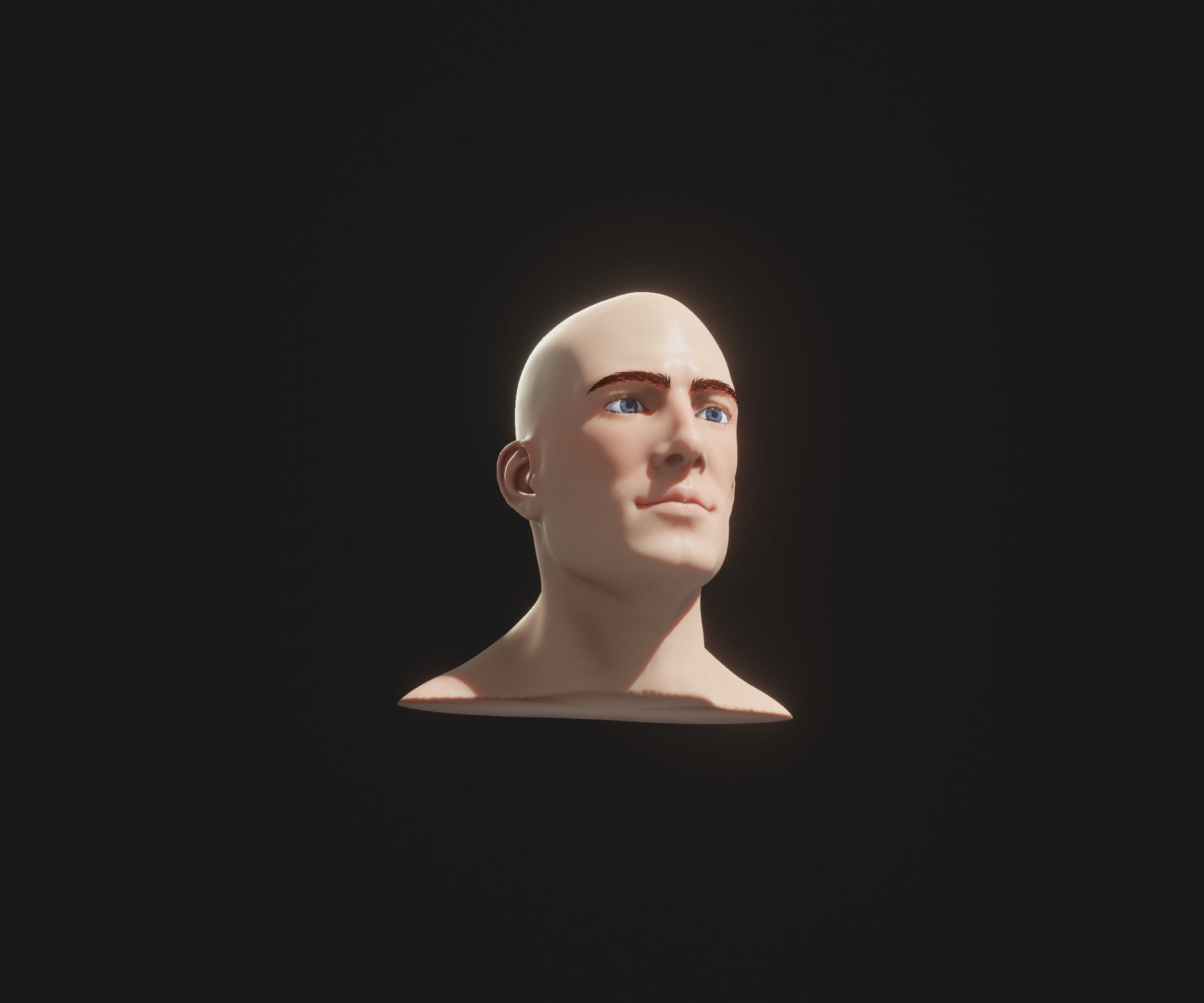 3D model Realistic Male Head 3D Model Animated with Facial Expressions ...