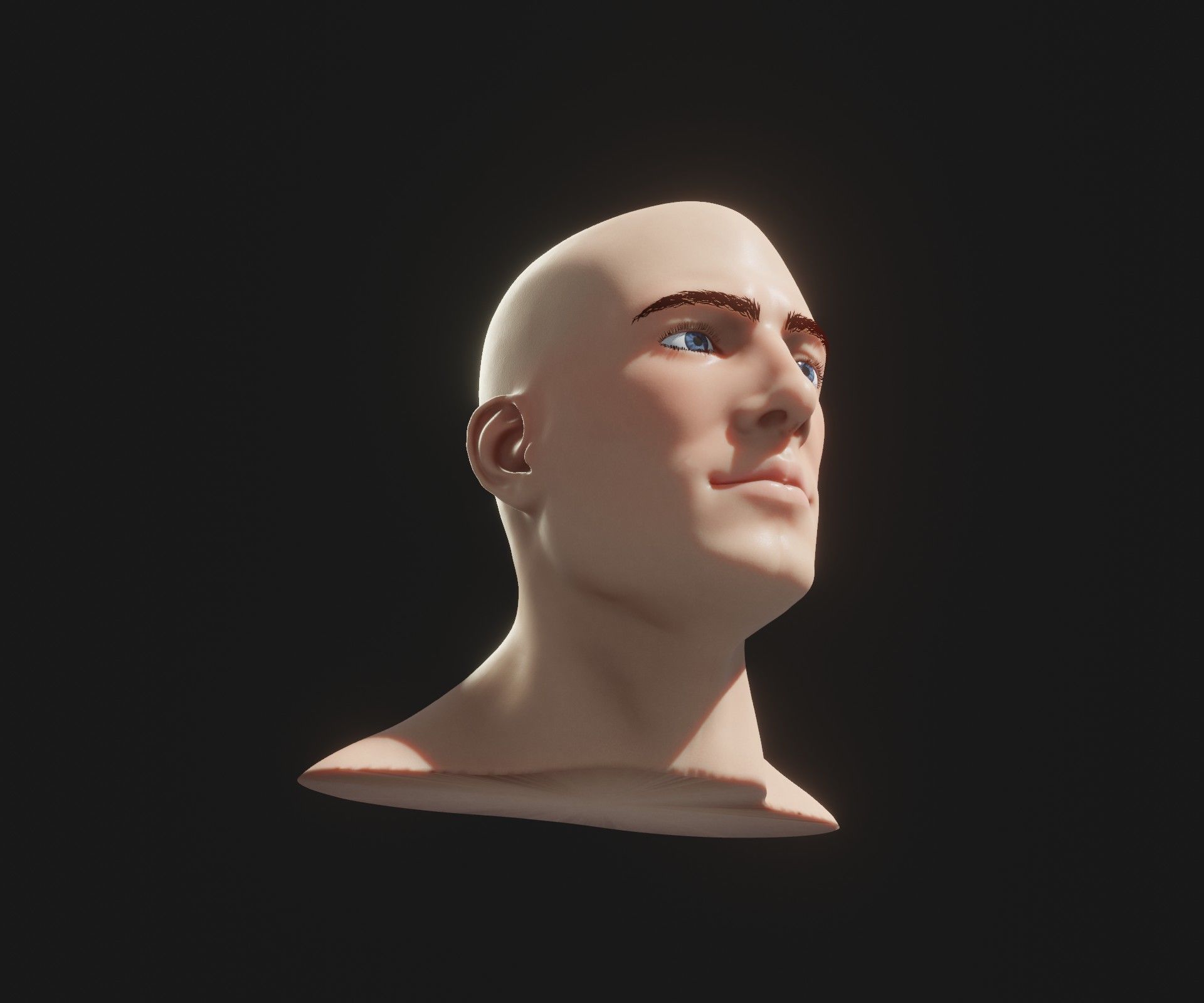 3D model Realistic Male Head 3D Model Animated with Facial Expressions ...
