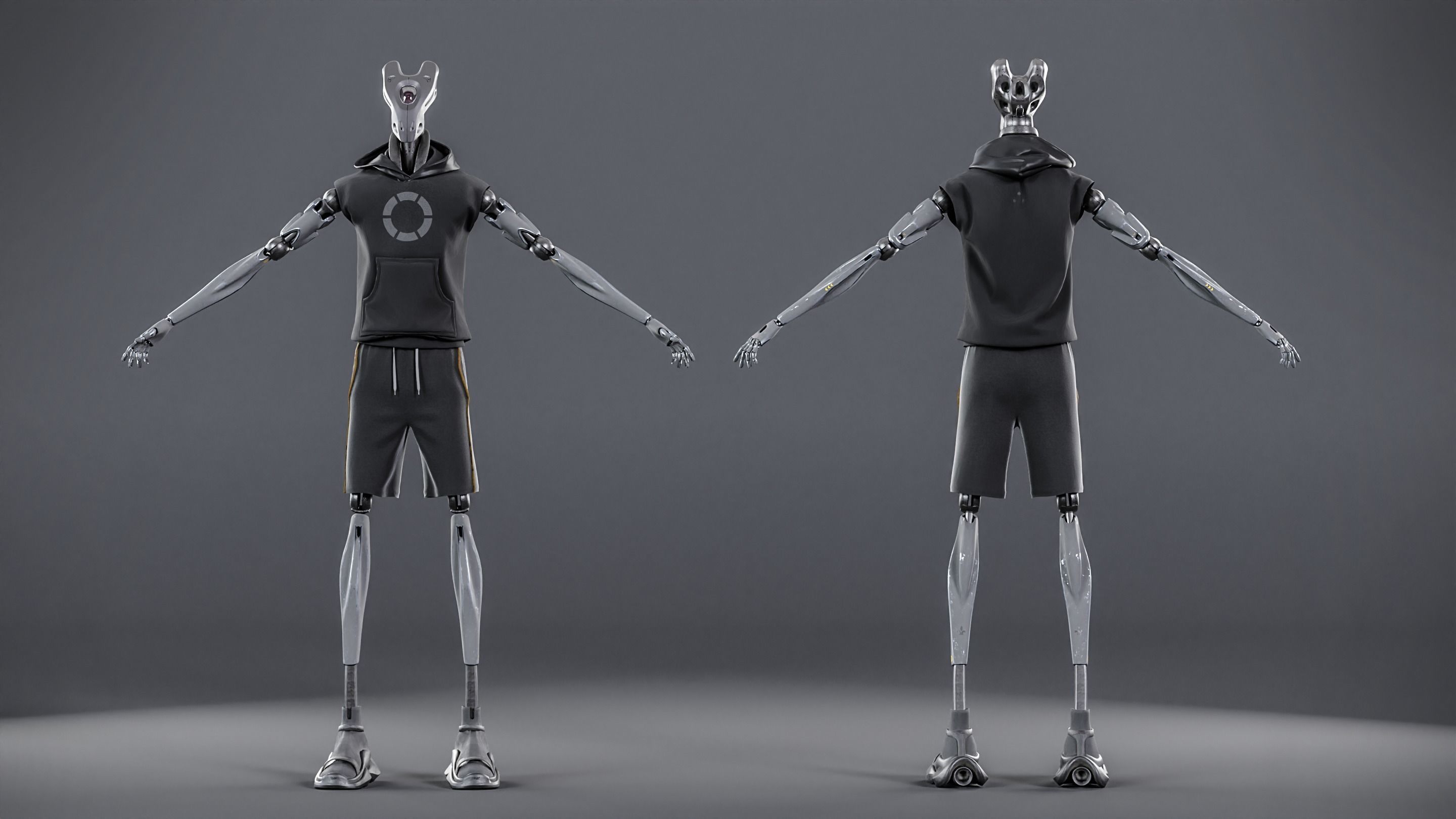 Urban Android - Cyberpunk Robot free 3D model | CGTrader