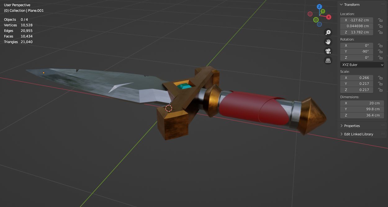 Battel dagger 3D model 3D model | CGTrader