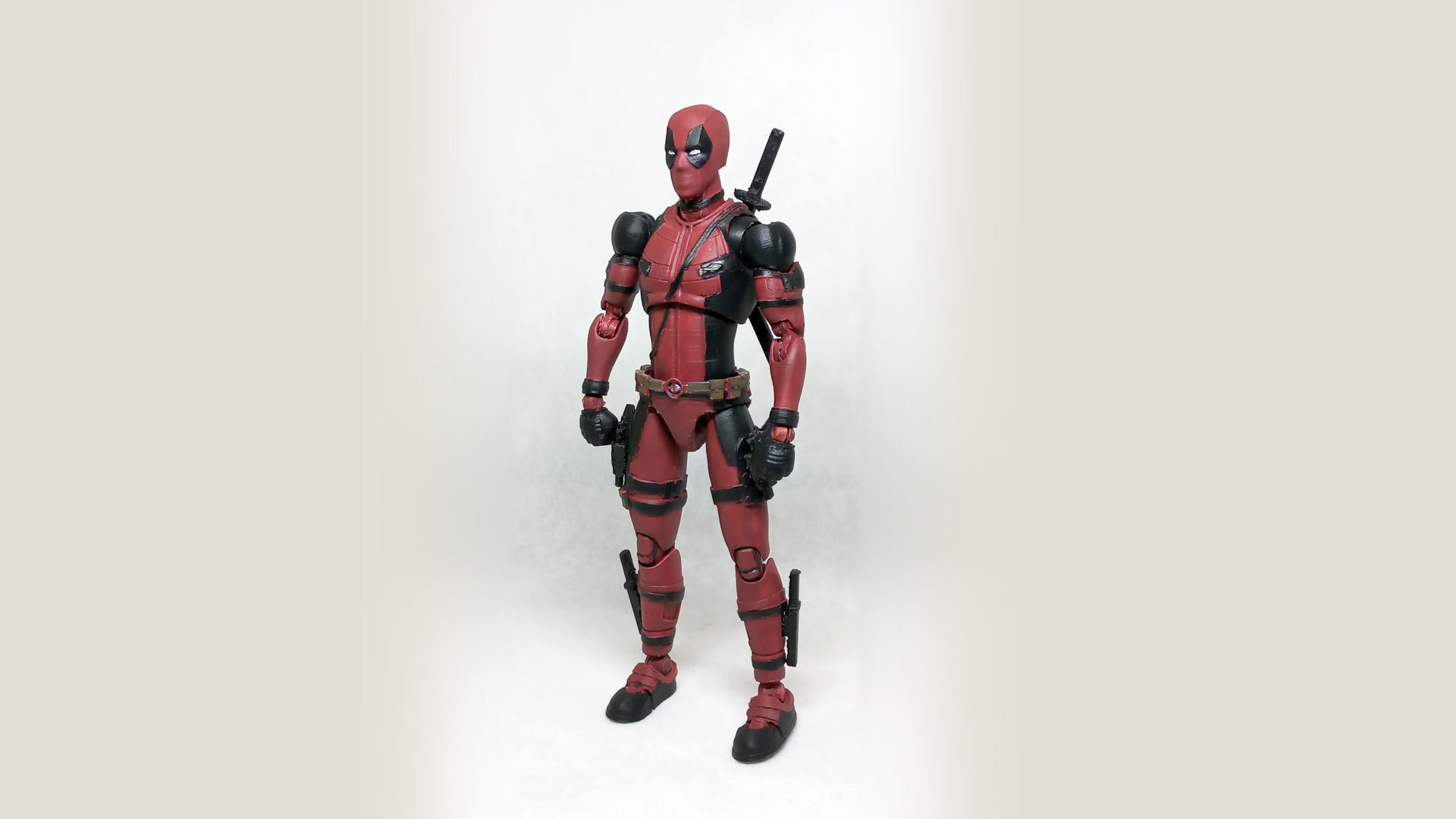 Deadpool articulated action figure 3D model 3D printable | CGTrader