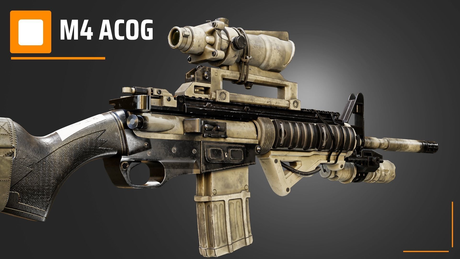 M4 Acog 3D model | CGTrader