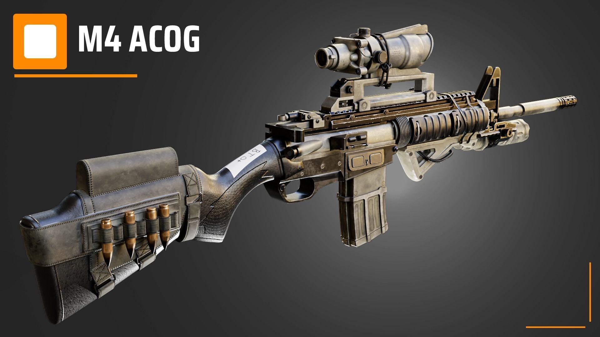 M4 Acog 3D model | CGTrader