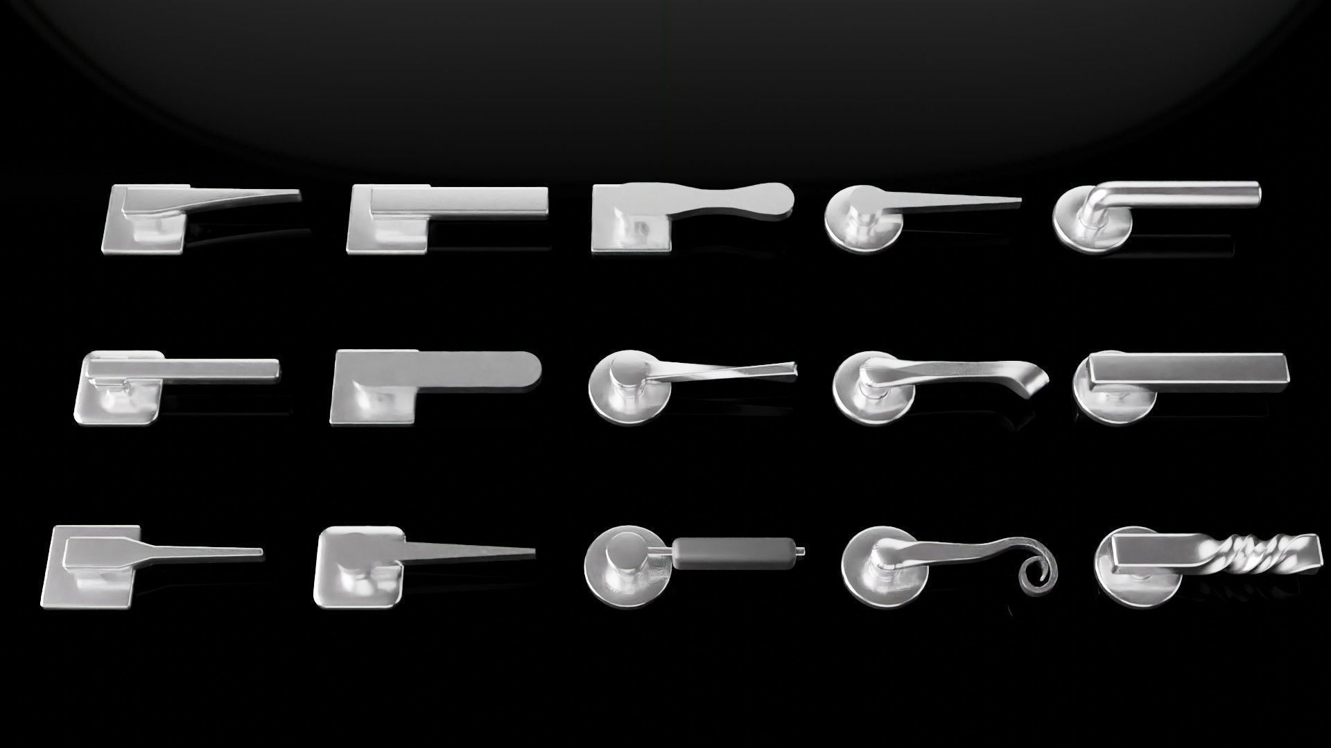 Door Handles Collection 3D models free 3D model | CGTrader