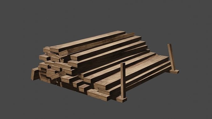 3D model wooden beams 3d design low-poly VR / AR / low-poly | CGTrader